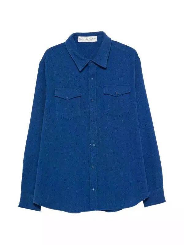 GOD'S TRUE CASHMERE Button-up Cashmere Shirt - Blue