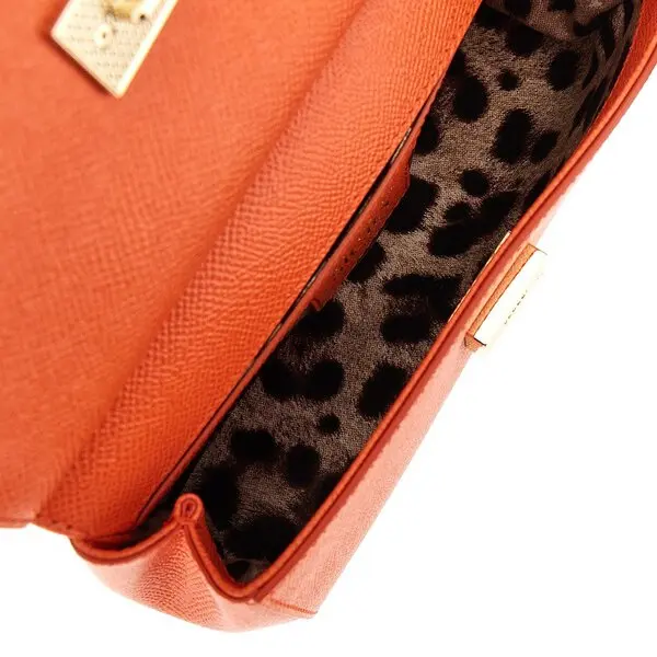 Dolce & Gabbana Dauphine Leather Mini 'sicily' Bag - Orange