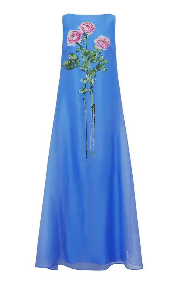 LEO LIN Yumei Embellished Silk Gown