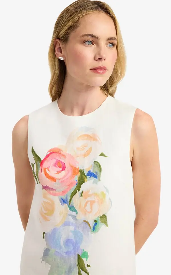 LEO LIN Yvonne Linen Mini Dress