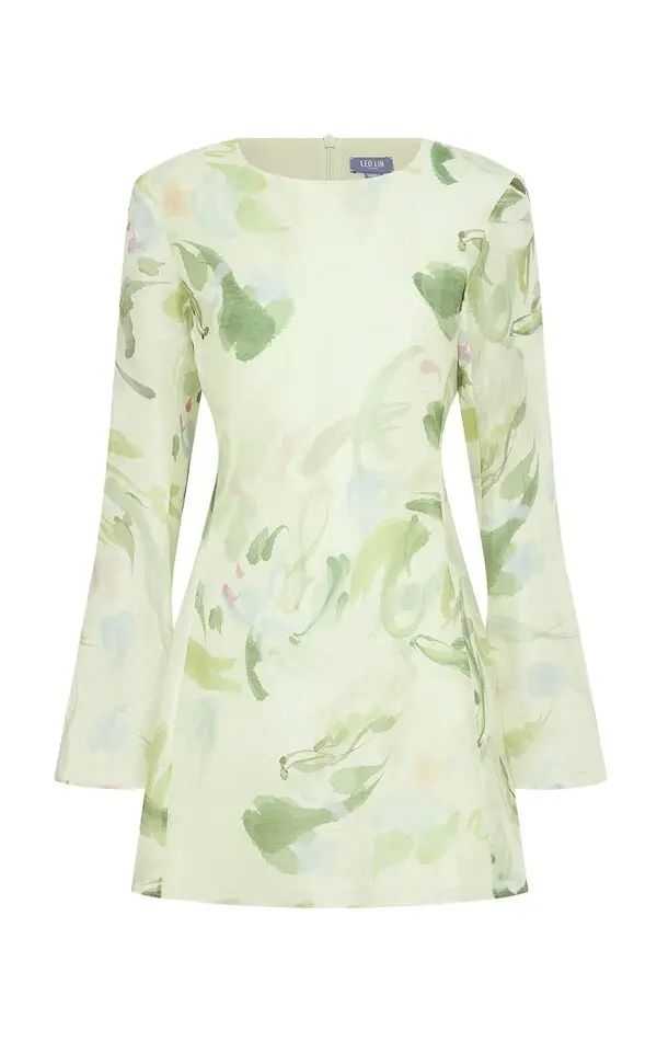 LEO LIN Suzanne Linen-blend Mini Dress