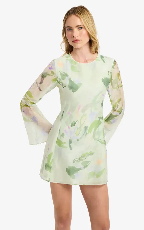 LEO LIN Suzanne Linen-blend Mini Dress