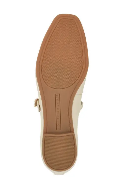 Tommy Hilfiger Savoyn Faux Leather Mary Jane Flat - Chic Bone