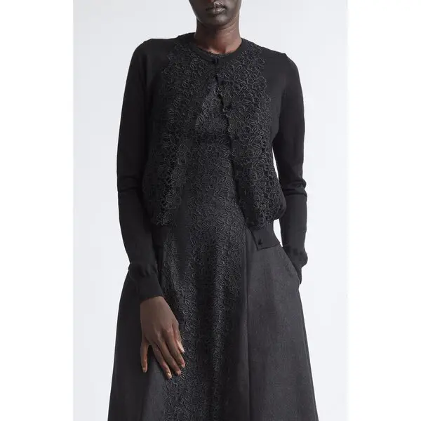 Carolina Herrera Floral Lace Cardigan
