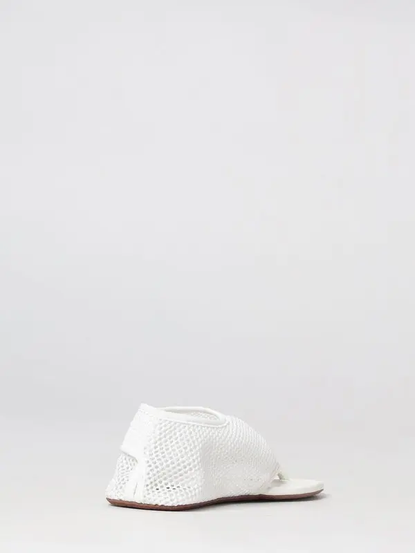 Alaïa Alaia Mesh Nylon Low-heeled Sandals With Perforated Design And Hook-and-loop Closure