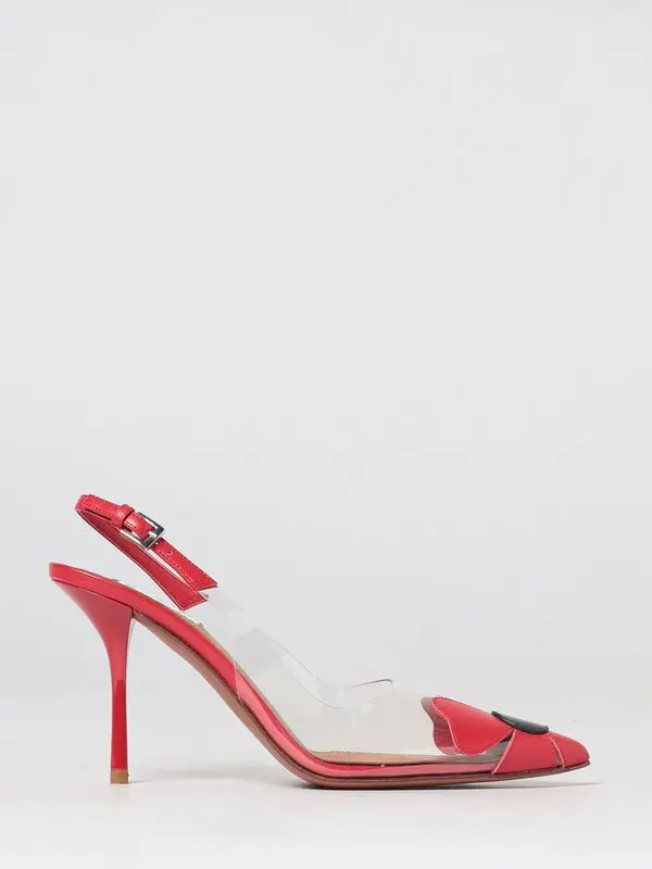 Alaïa Alaia Bloom Floral-print Leather And Pvc Slingback Pumps - Red