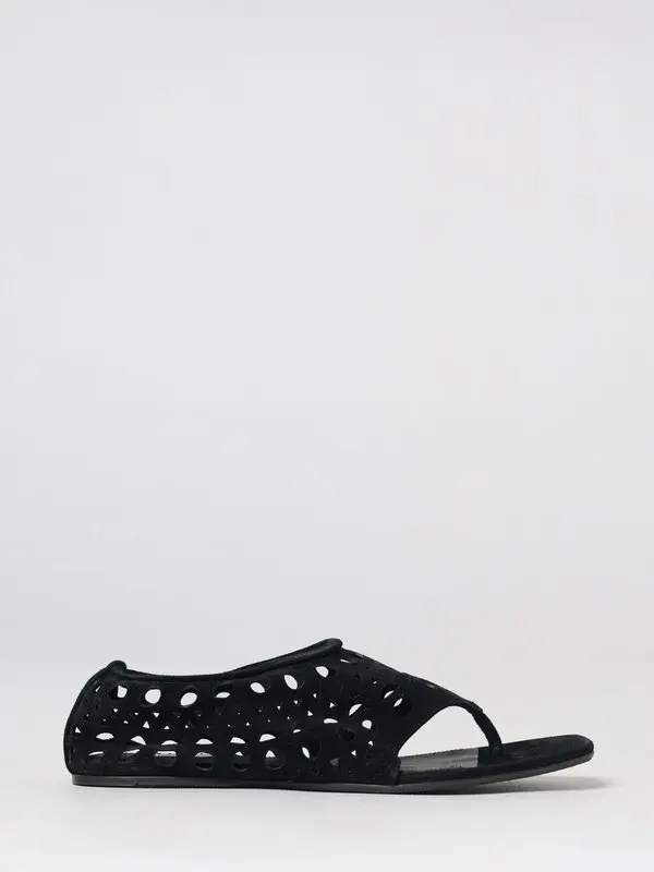 Alaïa Alaia Vienne Perforated Suede Thong Mule Sandals