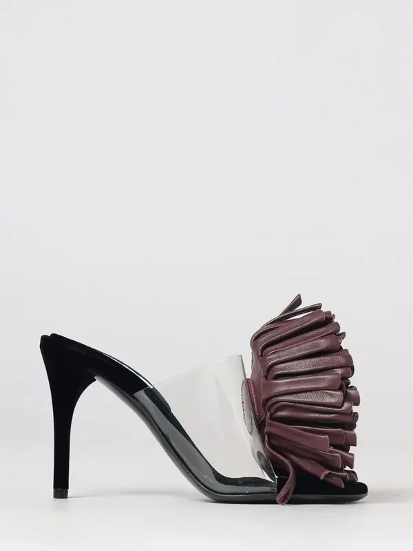 Alaïa Alaia Lambskin Mules With Fringes And High Stiletto Heel