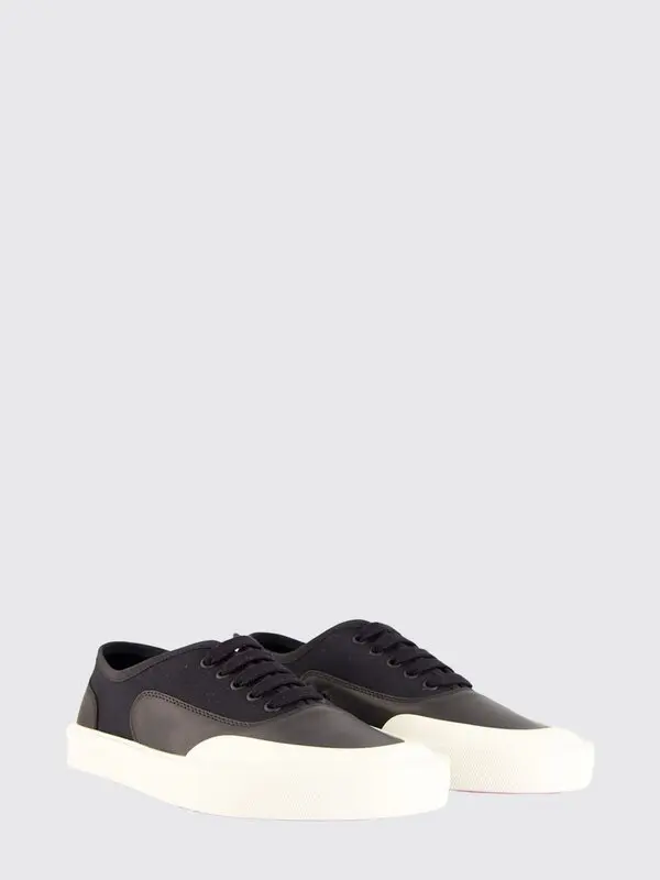 CHRISTIAN LOUBOUTIN Tactical Skate Low-top Sneakers In Canvas And Calf Leather - Black