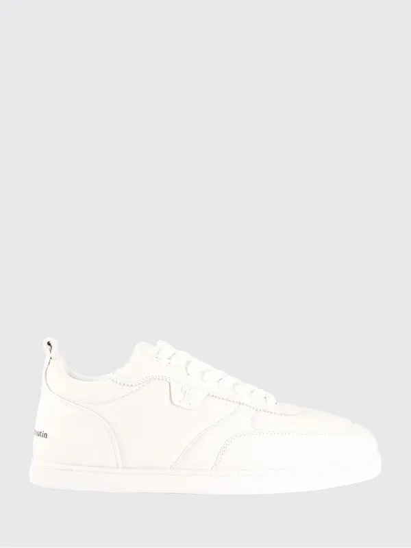 CHRISTIAN LOUBOUTIN Sk Vi Calf Leather Low-top Sneakers With Mesh Interior - White