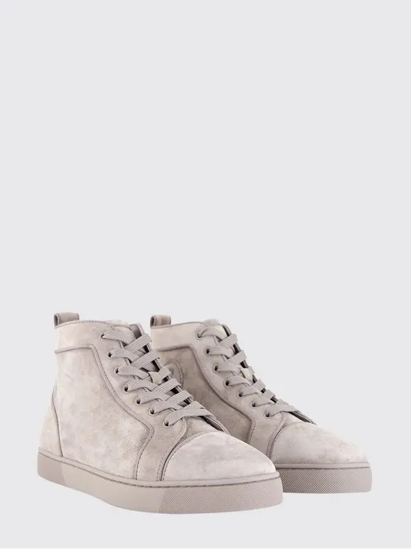 CHRISTIAN LOUBOUTIN Louis Canopy Suede High-top Sneakers