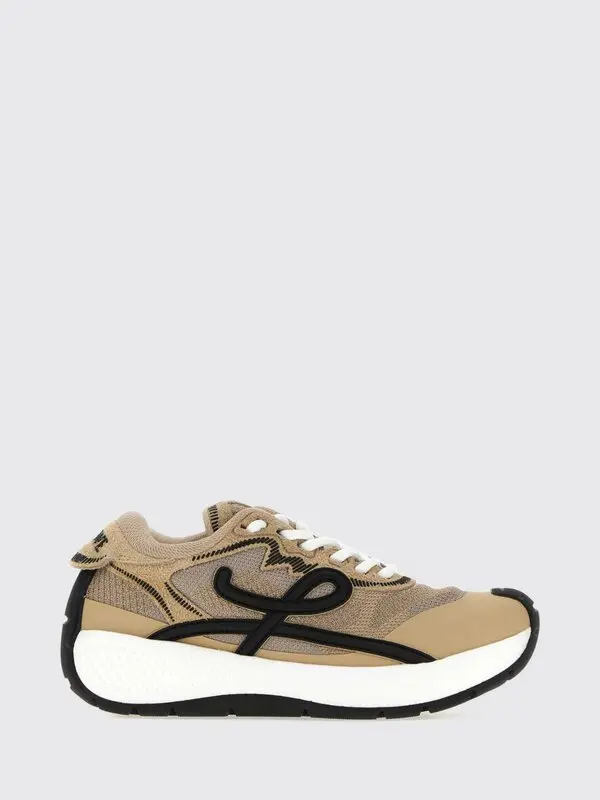 Loewe Pogo Suede And Technical Fabric Low-top Sneakers - Cream