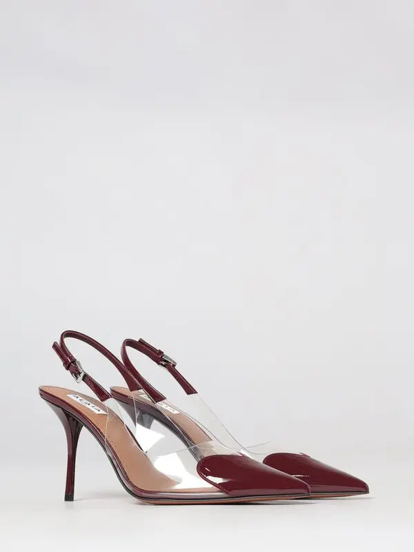 Alaïa Alaia Le Cå“ur Patent Leather And Pvc Slingback Pumps
