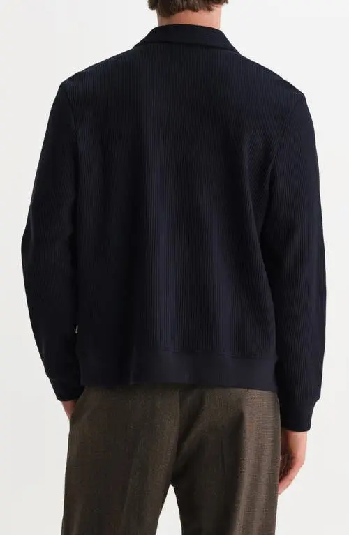 WAX LONDON Hays Waffle Jersey Overshirt