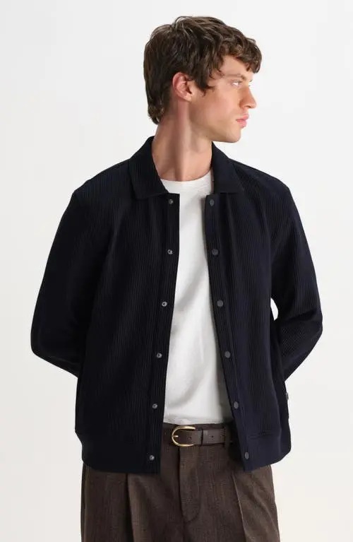 WAX LONDON Hays Waffle Jersey Overshirt