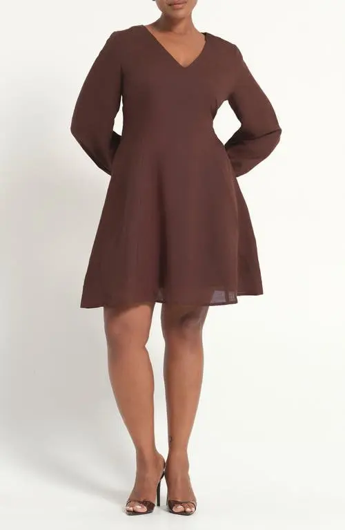 ESTELLE Adira Linen Blend Minidress