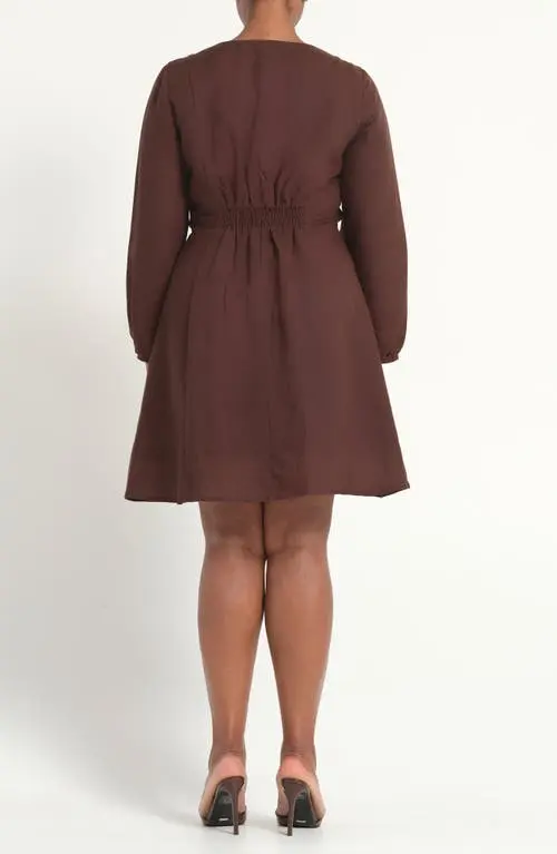 ESTELLE Adira Linen Blend Minidress
