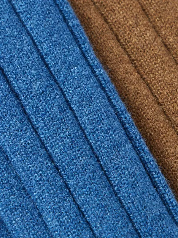 Johnstons Of Elgin Set Of Two Ribbed-knit Cashmere-blend Socks
