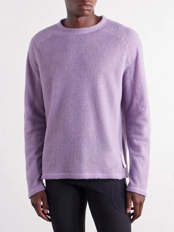Satisfy Logo-appliquéd Fuzzfleece™ Ad T-shirt - Purple