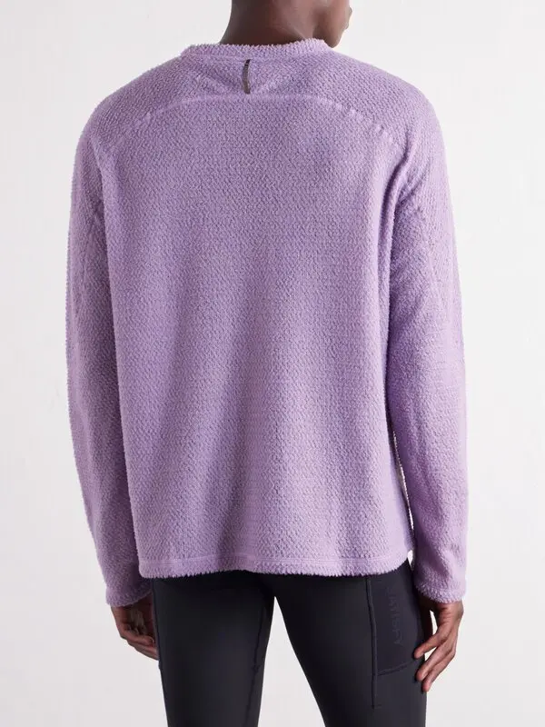 Satisfy Logo-appliquéd Fuzzfleece™ Ad T-shirt - Purple