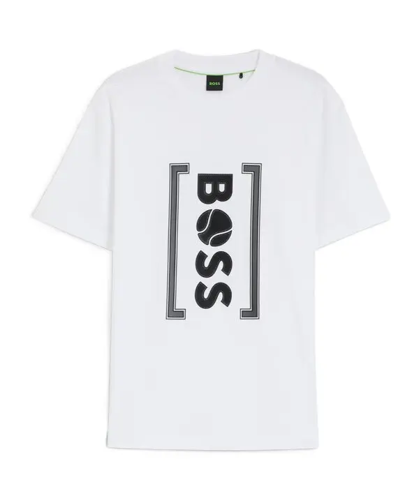 Hugo Boss Logo-mesh Crewneck T-shirt