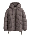 Max Mara The Cube Hooded Quilted Jacket - Mud