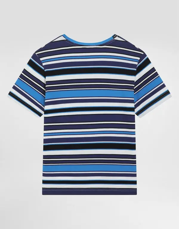 Dolce & Gabbana Striped Appliqué T-shirt