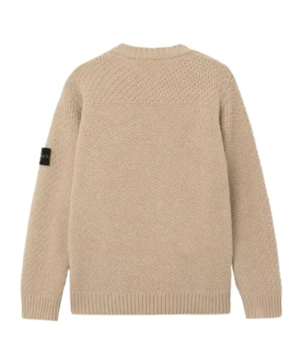Stone Island Textured Crew Neck Knitted Jumper
