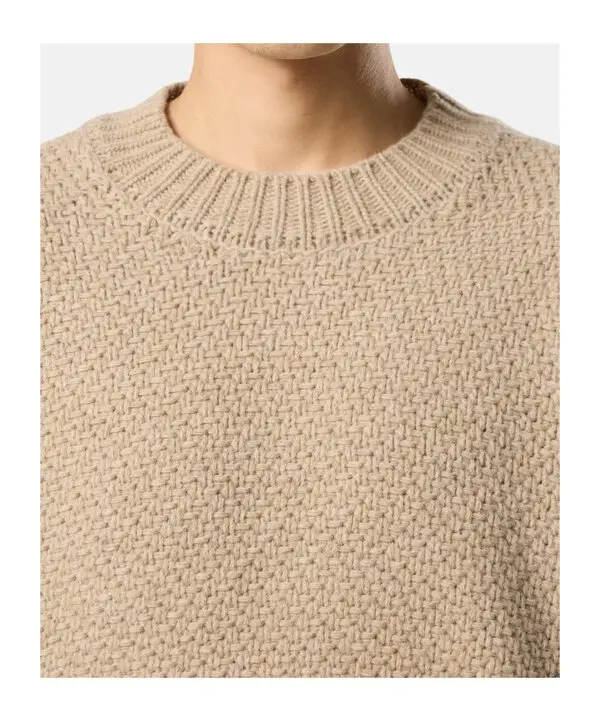 Stone Island Textured Crew Neck Knitted Jumper