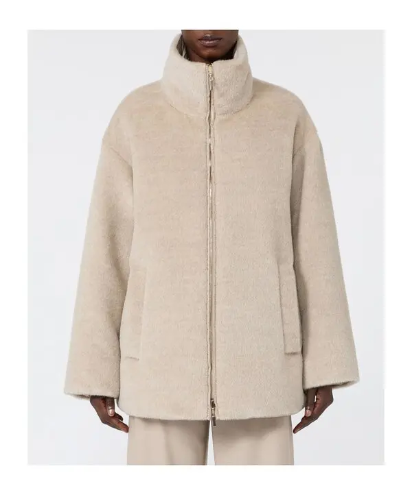 Max Mara High-neck Long-sleeve Padded Jacket - Nude
