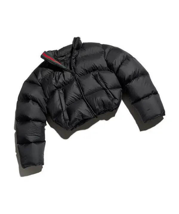 Gucci Crest Embroidered Puffer Jacket - Black