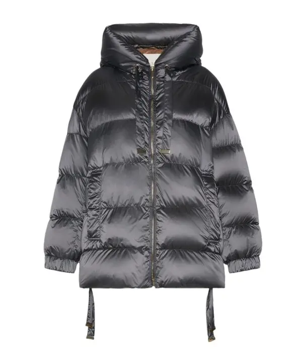 Max Mara Long-sleeved Cotton-padded Jacket - Medium Grey