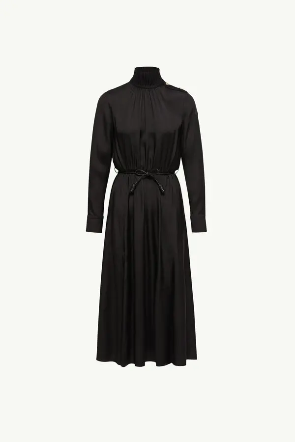 Moncler Leather Logo Long Dress