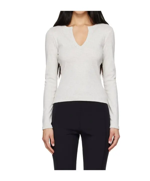FLORE FLORE Iman Long-sleeve T-shirt - Light Grey