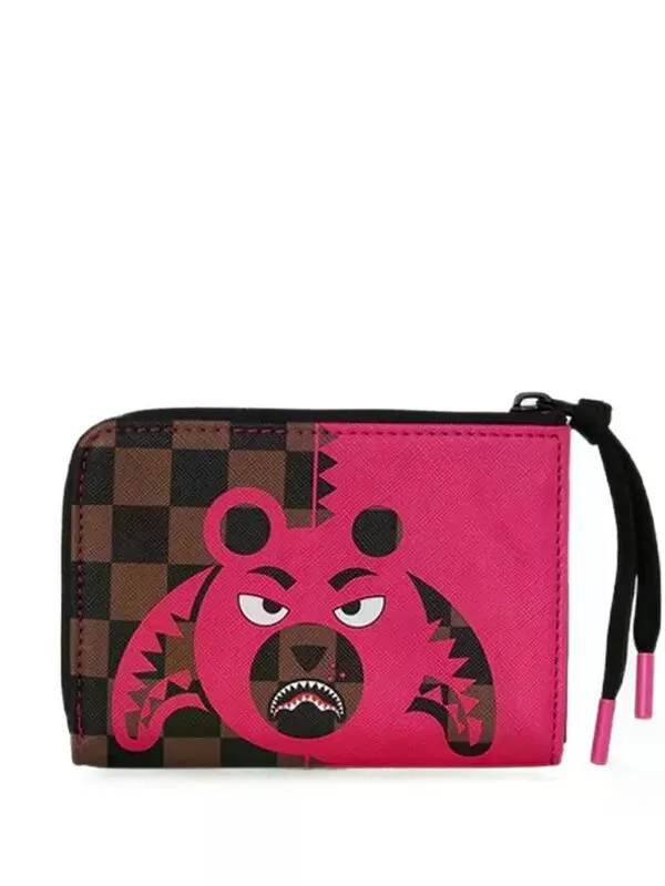 SPRAYGROUND Gumdrop Money Bear Shark Checkered Wallet