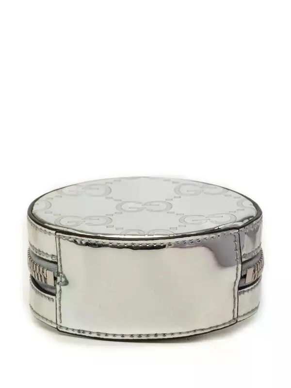 Gucci 2016-2026 Guccissima Mirror Effect Round Purse Coin Pouch