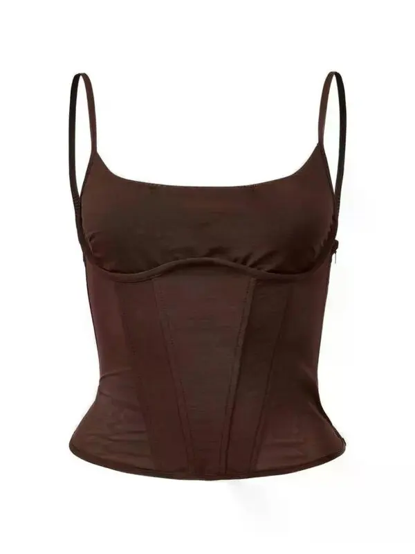 VIKTORIA & WOODS Evocative Corset-style Camisole Top