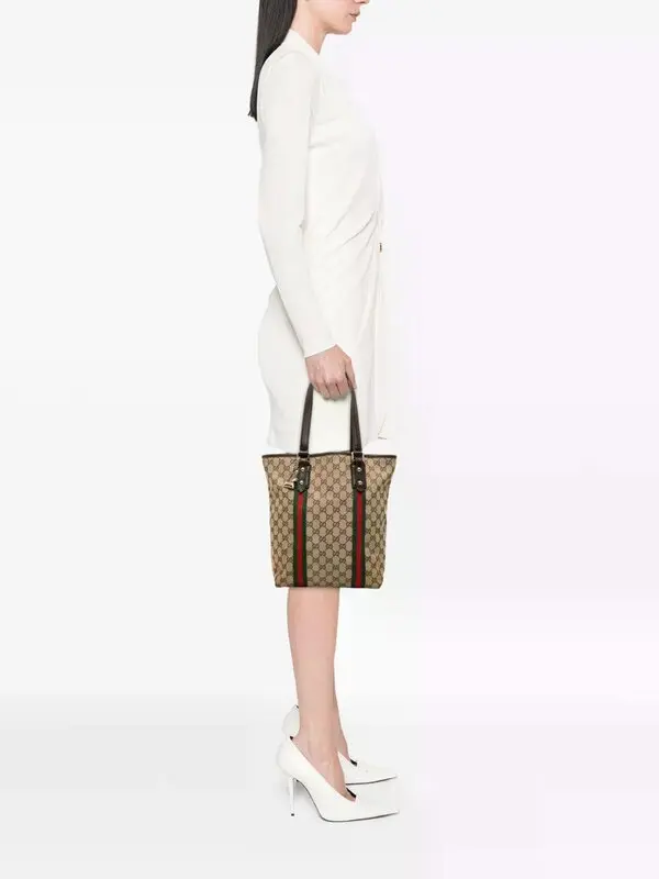 Gucci 2000-2015 Gg Canvas Web Jolicoeur Tote Bag
