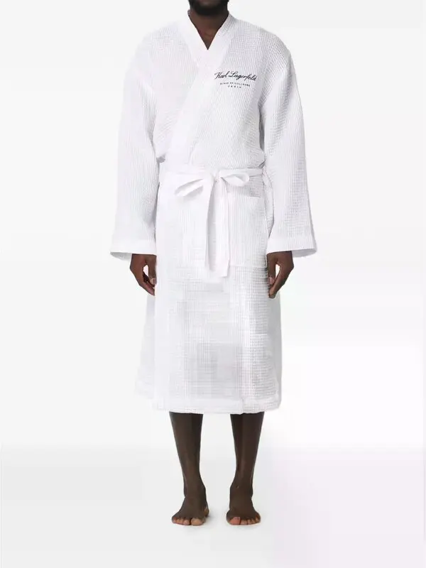 Karl Lagerfeld Hotel Karl Waffle-knit Bathrobe