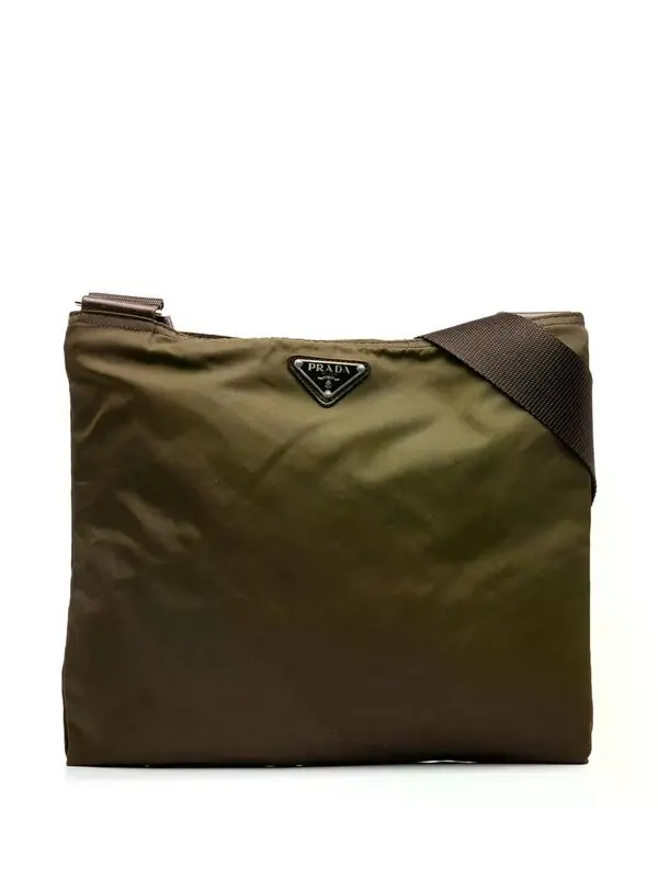 Prada 2013-2026 Tessuto Zip Top Crossbody Bag - Brown