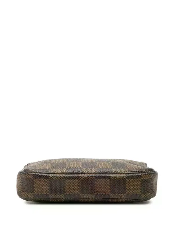 LOUIS VUITTON 2007 Damier Ebene Mini Pochette Accessoires Handbag
