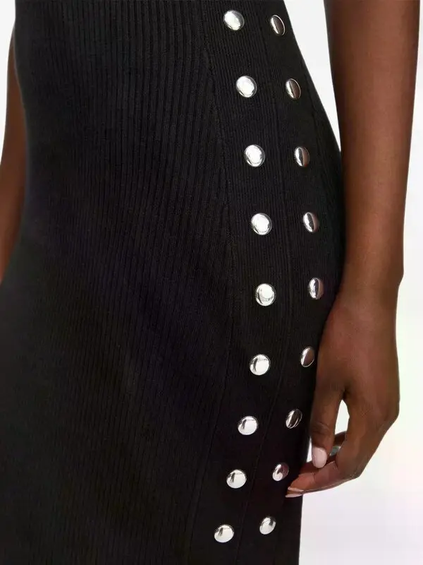 Karl Lagerfeld Stud-detail Ribbed-knit Dress