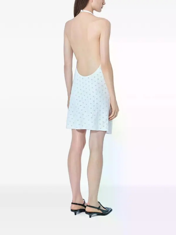 Miu Miu Cady Eyelet-lace Mini-dress