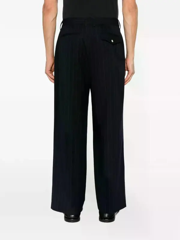 THESTROY Pinstripe Wide-leg Trousers