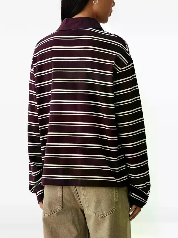 Marc O'polo Striped Long-sleeve Polo Shirt - Red