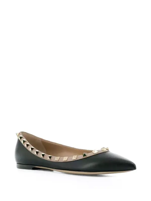Valentino Garavani Rockstud Point-toe Flat Pumps