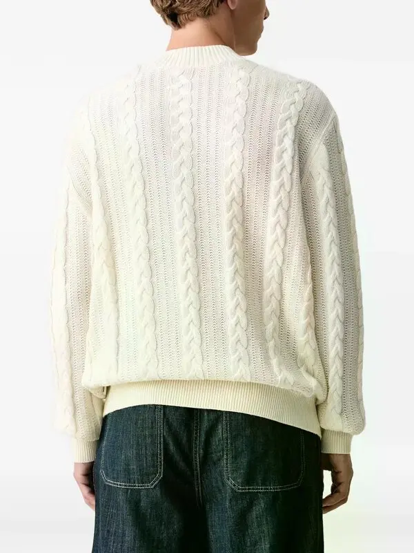 Armani Exchange Cable-knit Mock-neck Sweater