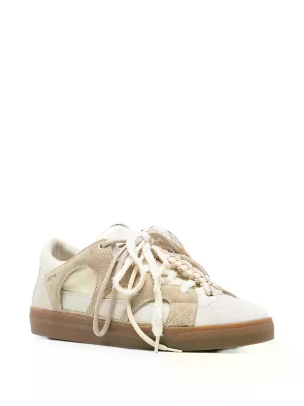 SANTHA Panelled Lace-up Sneakers