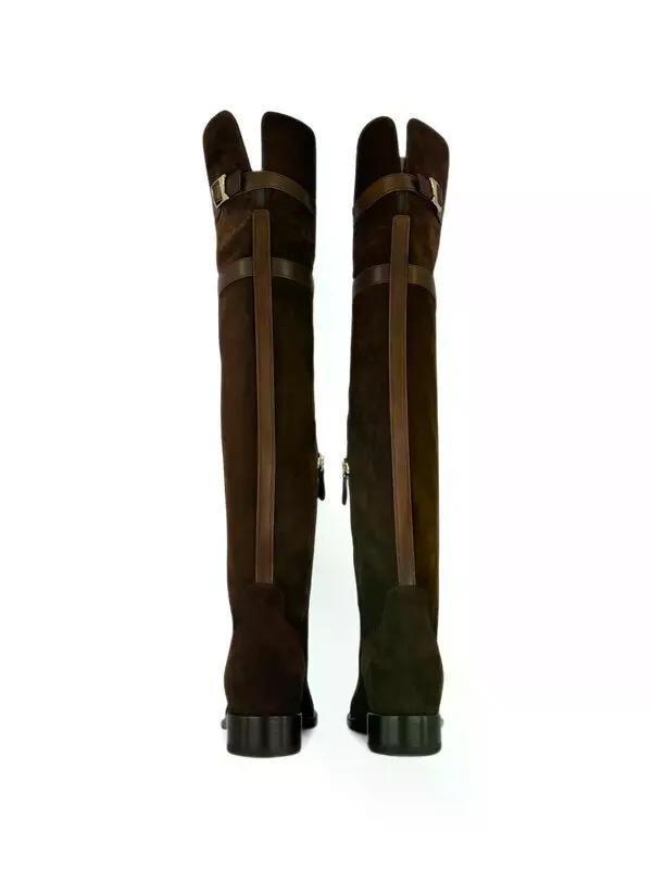 Santoni Janelle Suede Over-the-knee Boots - Brown