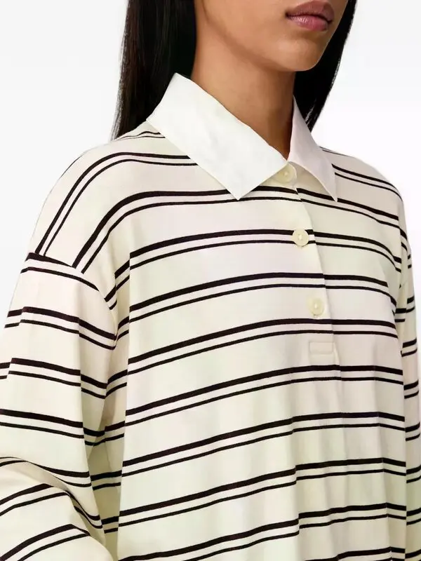 Marc O'polo Striped Long-sleeve Polo Shirt - Yellow